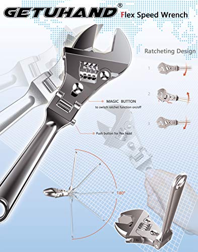 Reviews for GETUHAND Flexhead Adjustable Wrench 8 | BestViewsReviews