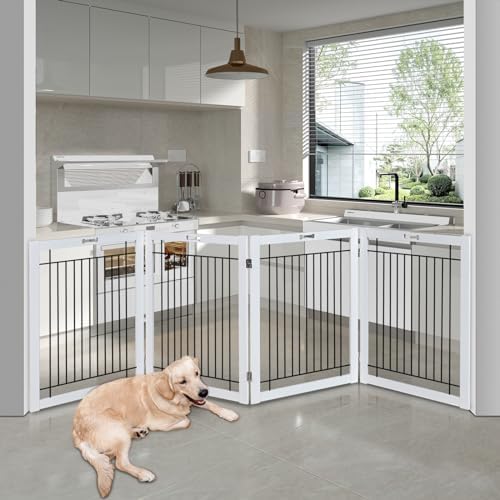 Amazon.com: NMN Designs Logan Dog Gate - Indoor Pet Barrier and Wooden ...