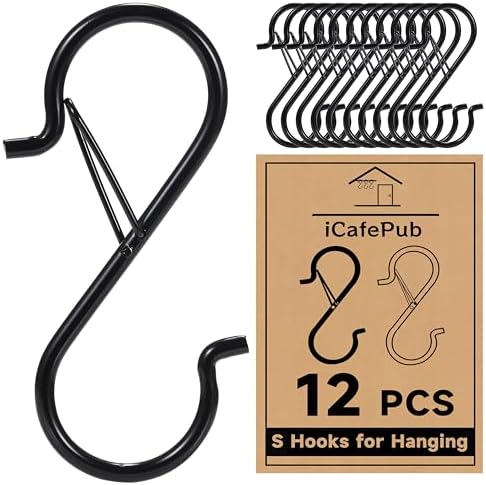 Amazon.com: 12 Pcs S Hooks for Hanging Heavy Duty, 3.5-inch Heavy Duty ...