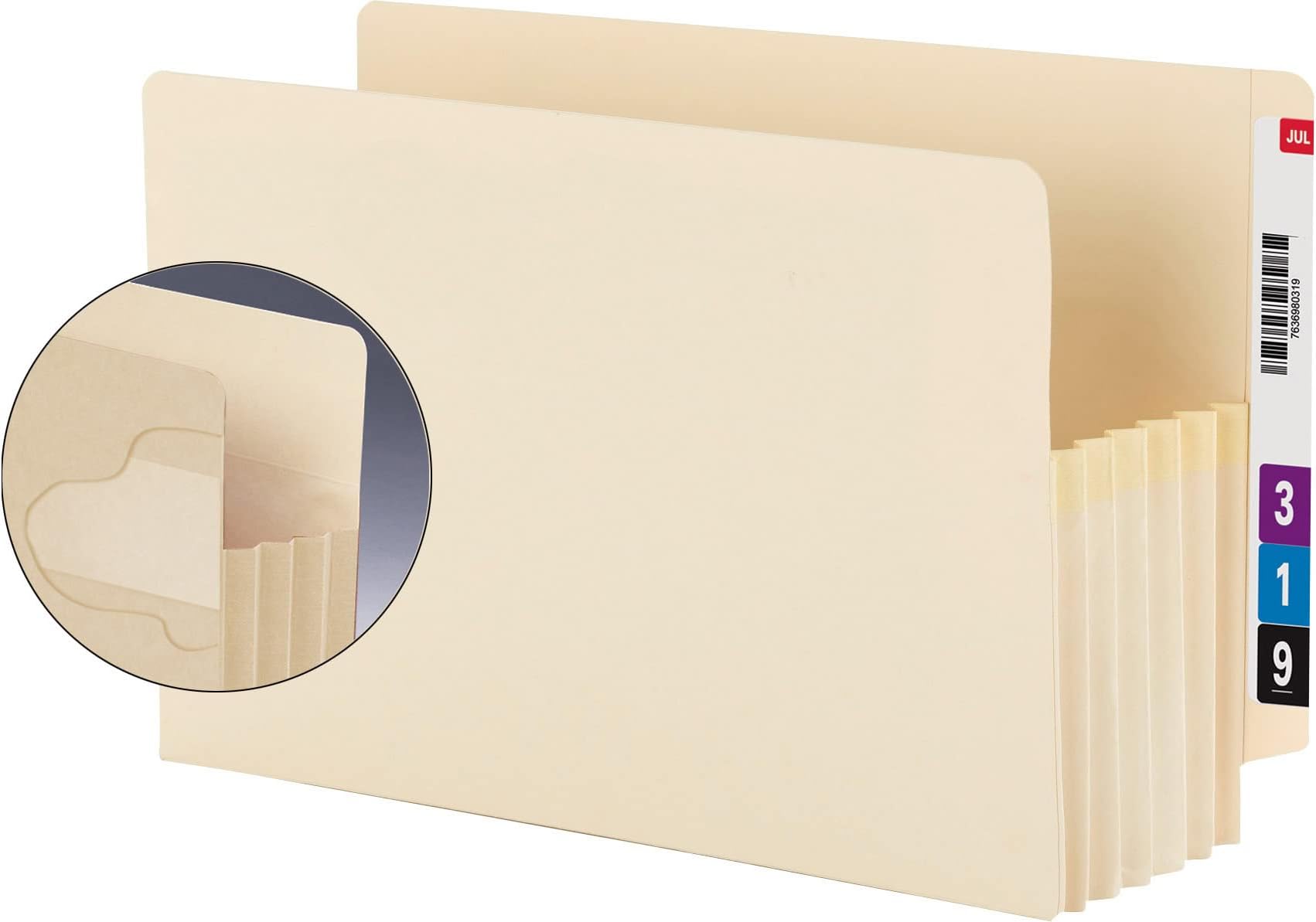 Amazon.com : Smead End Tab TUFF File Pocket, Reinforced Straight-Cut ...