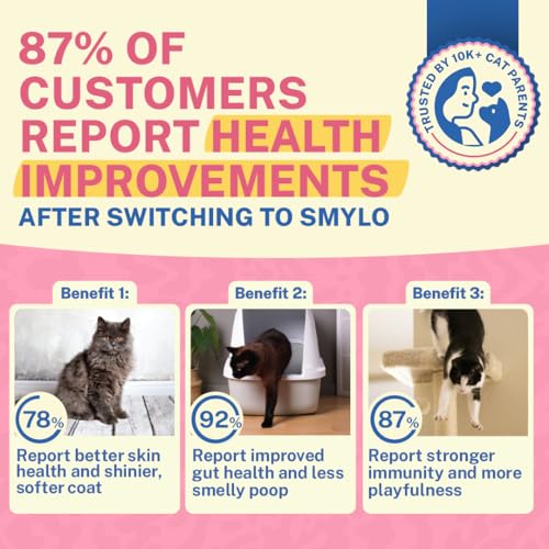 Smylo Natural Healthy Adult Cat Wet Food (1+ Yrs) 70g x 22 Packs ...