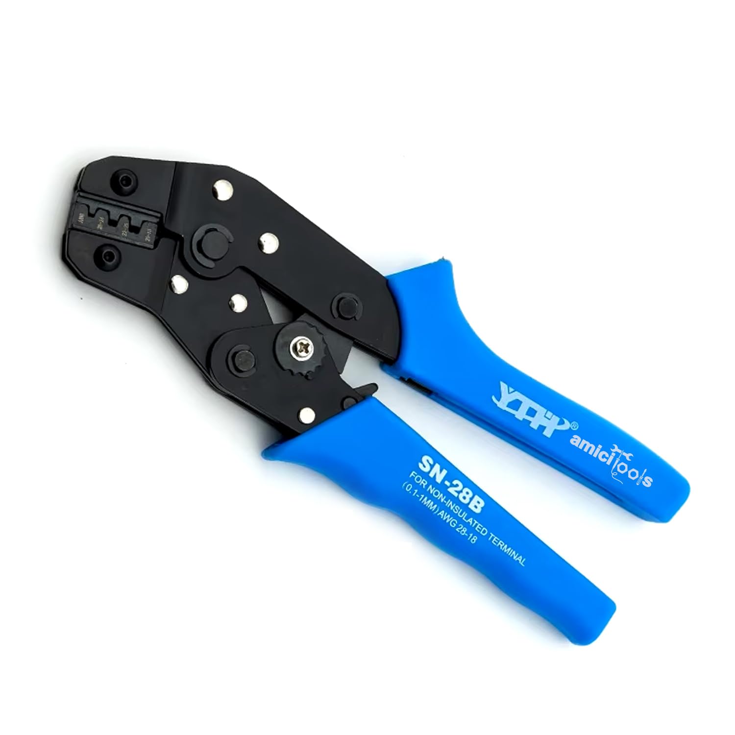 Buy amiciTools 18-28 AWG Electric Wire Crimping Tool, Adjustable ...