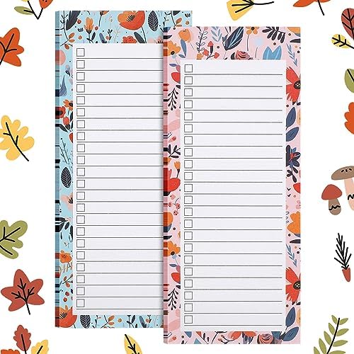 Koogel 4 Pack Magnetic Shopping List Pad for Fridge, 200 Tear Off ...