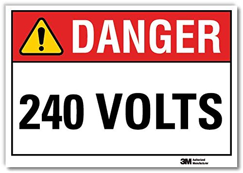 SmartSign “Danger - 240 Volts” Label | 10" x 14" 3M Engineer Grade ...