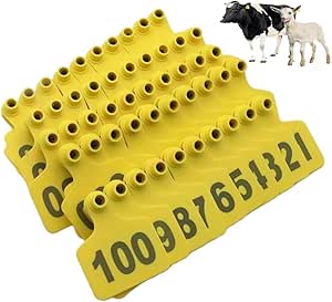 Amazon.com: Cow Ear Tags Plastic Livestock Animal Ear Tag Animal ...