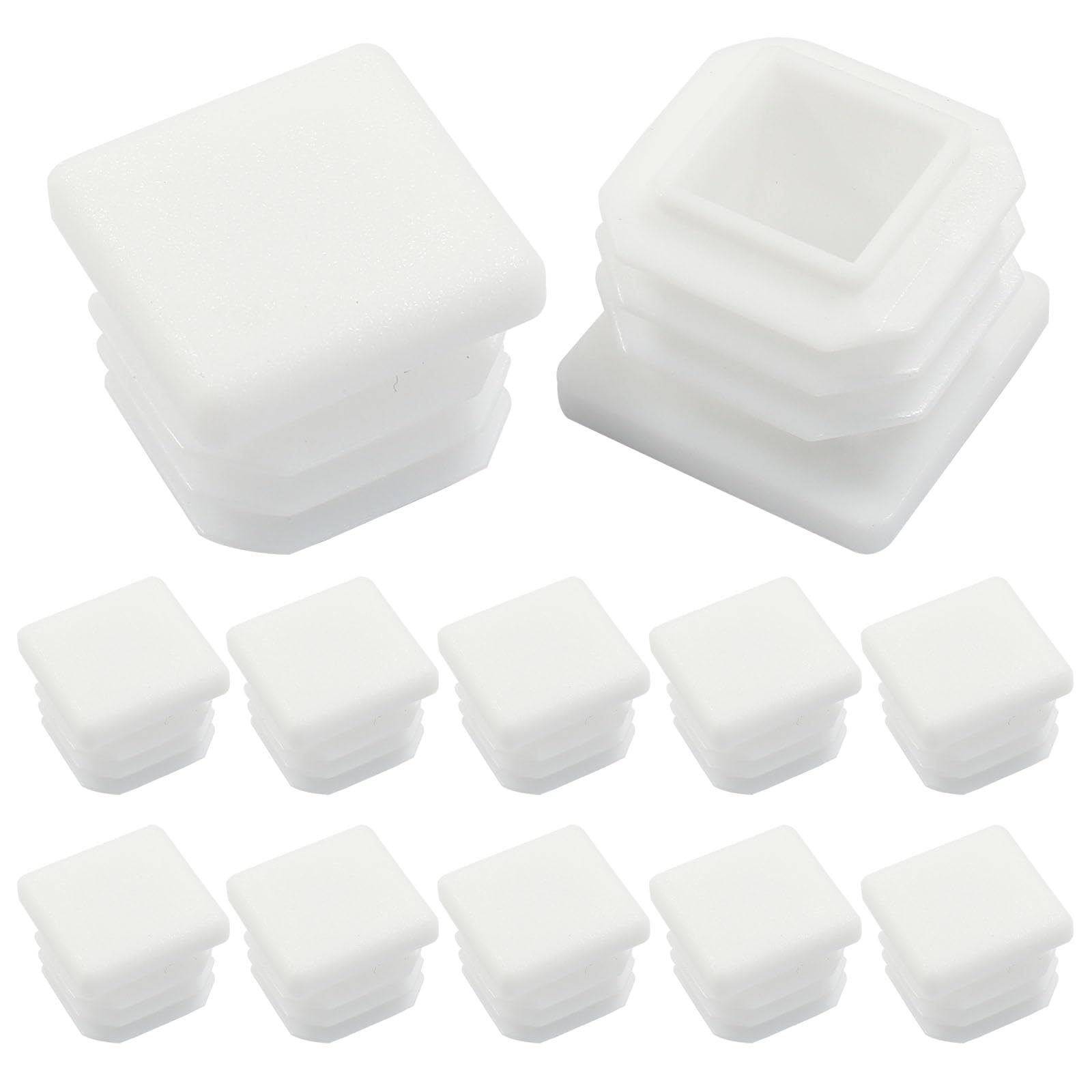 Amazon.com: Hordion 12 Pcs 3/4" Square Plastic Plugs, White Tubing End ...