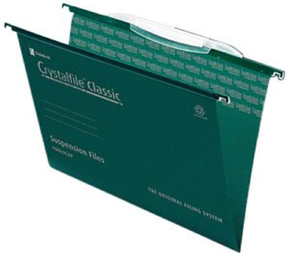 Rexel Foolscap Suspension Files with Crystal Link Tabs, 30 mm base, 100 ...