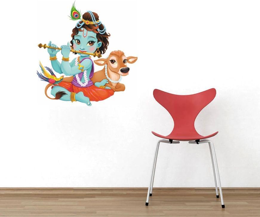 Decals Creation™ Lord Krishna Wall Sticker God Religious Sticker for ...
