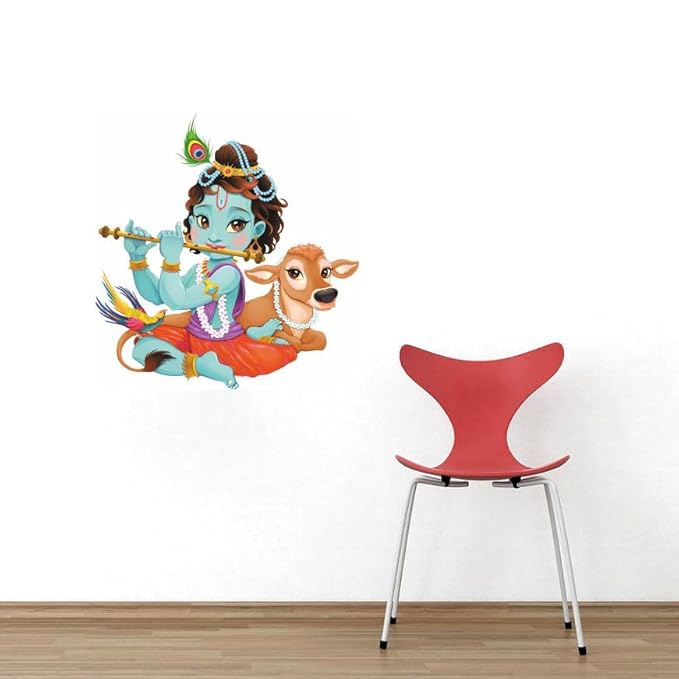 Decals Creation™ Lord Krishna Wall Sticker God Religious Sticker for ...