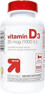 Amazon.com: Vitamin D3 Bone Health Dietary Supplement Softgels - 500ct ...