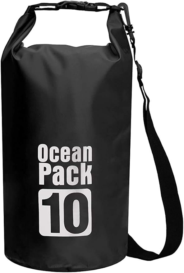 Black PVC Waterproof Dry Bag 10L Diving Foldable Storage Man Women ...