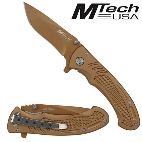 Amazon.com: M-Tech Folding Pocket Knife Gold Colored : Cell Phones ...