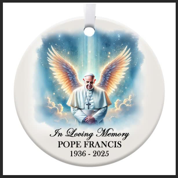 Amazon.com: In Loving Memory Pope Francis Ornament, Christian Gifts for ...