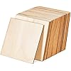 Wood Squares for Crafts, 36-Count 5x5 Wooden Squares, Unfinished Wooden ...
