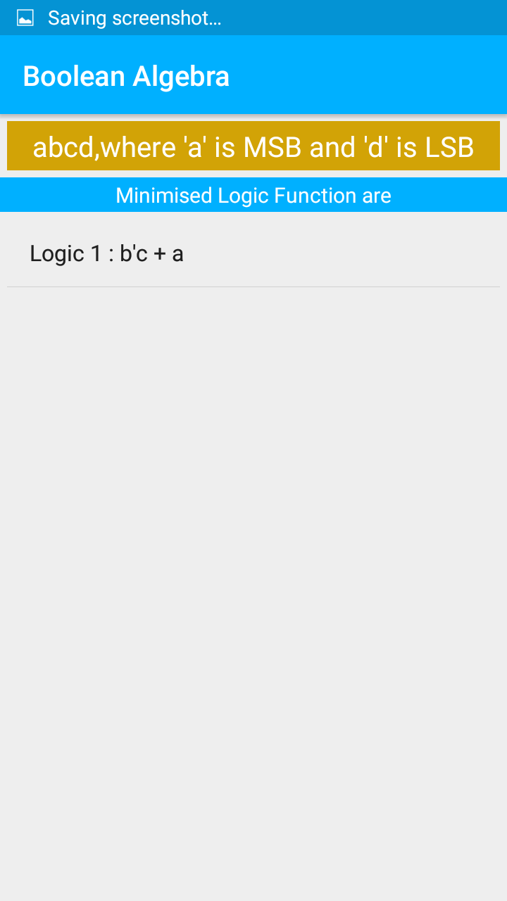 Boolean Algebra K Map Solver Function Minimizer Function Solver 7258