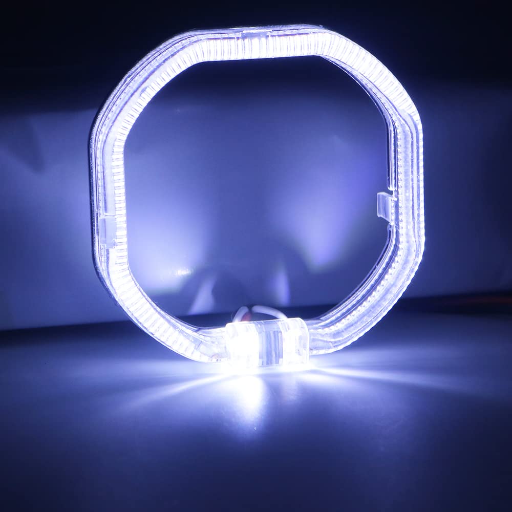 Snapklik.com : YSY 2pcs 76mm Square Shape Angel Eyes Kit Light Guide ...