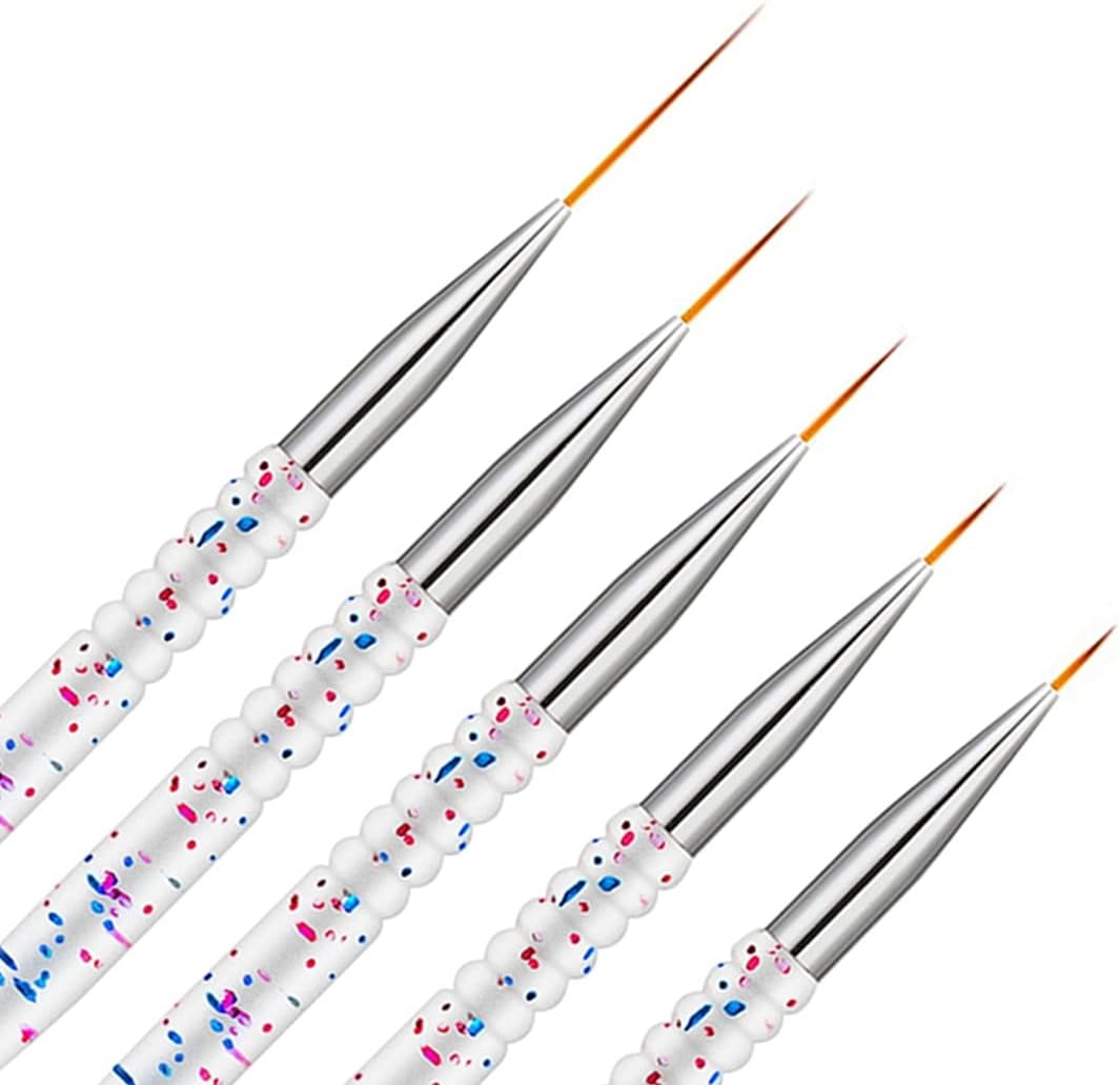 5Pcs Nail Art Liner Brushes, Etercycle Nail Gel Polish Painting Brush ...