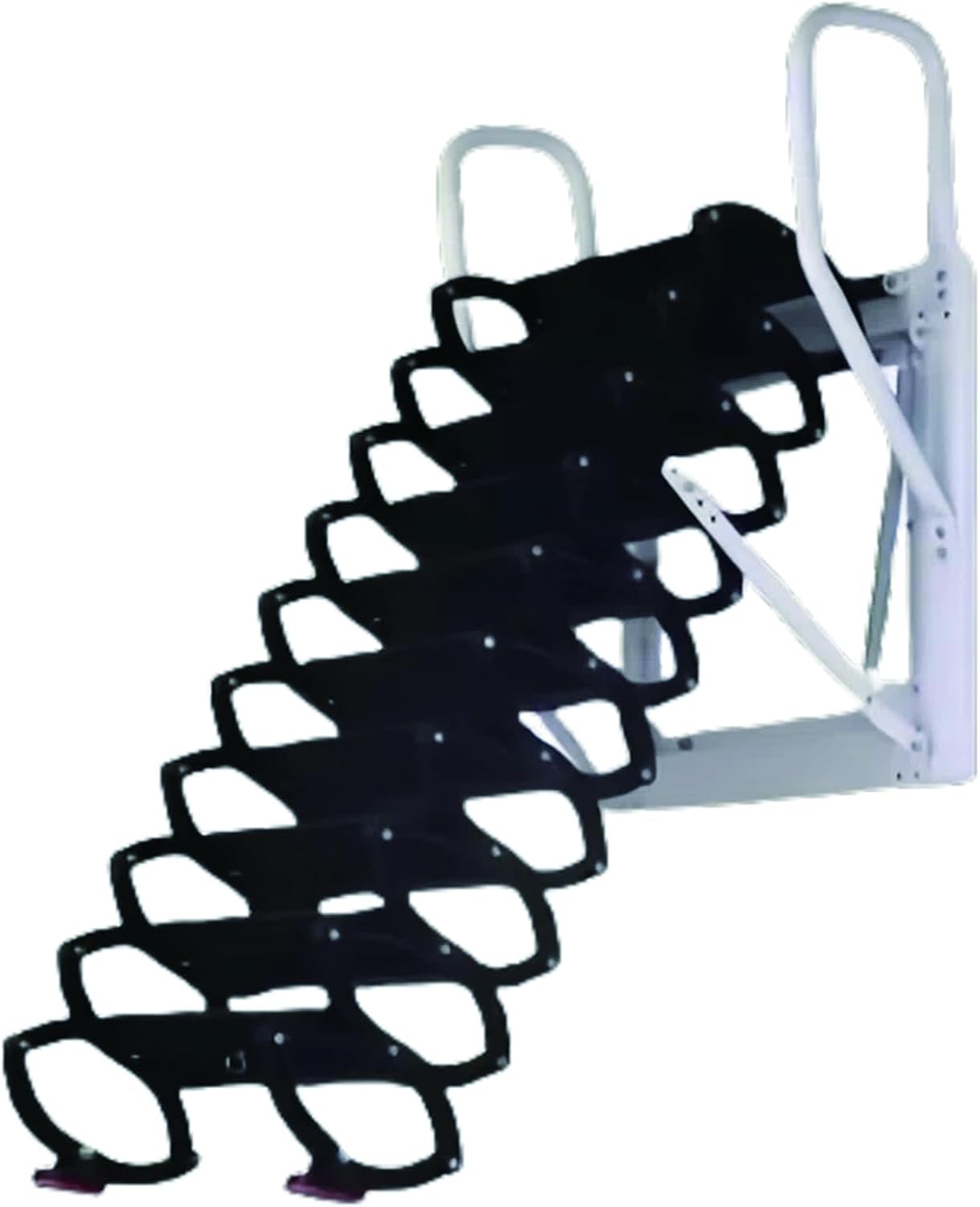 Folding Loft Ladder, Wall-Mounted Attic Stairs (All Black, 2-2.5m ...