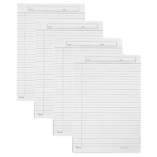 SEJASCOLLECTIONS | Pack of 80 Sheets | A3 Size, White, One Side Ruled ...
