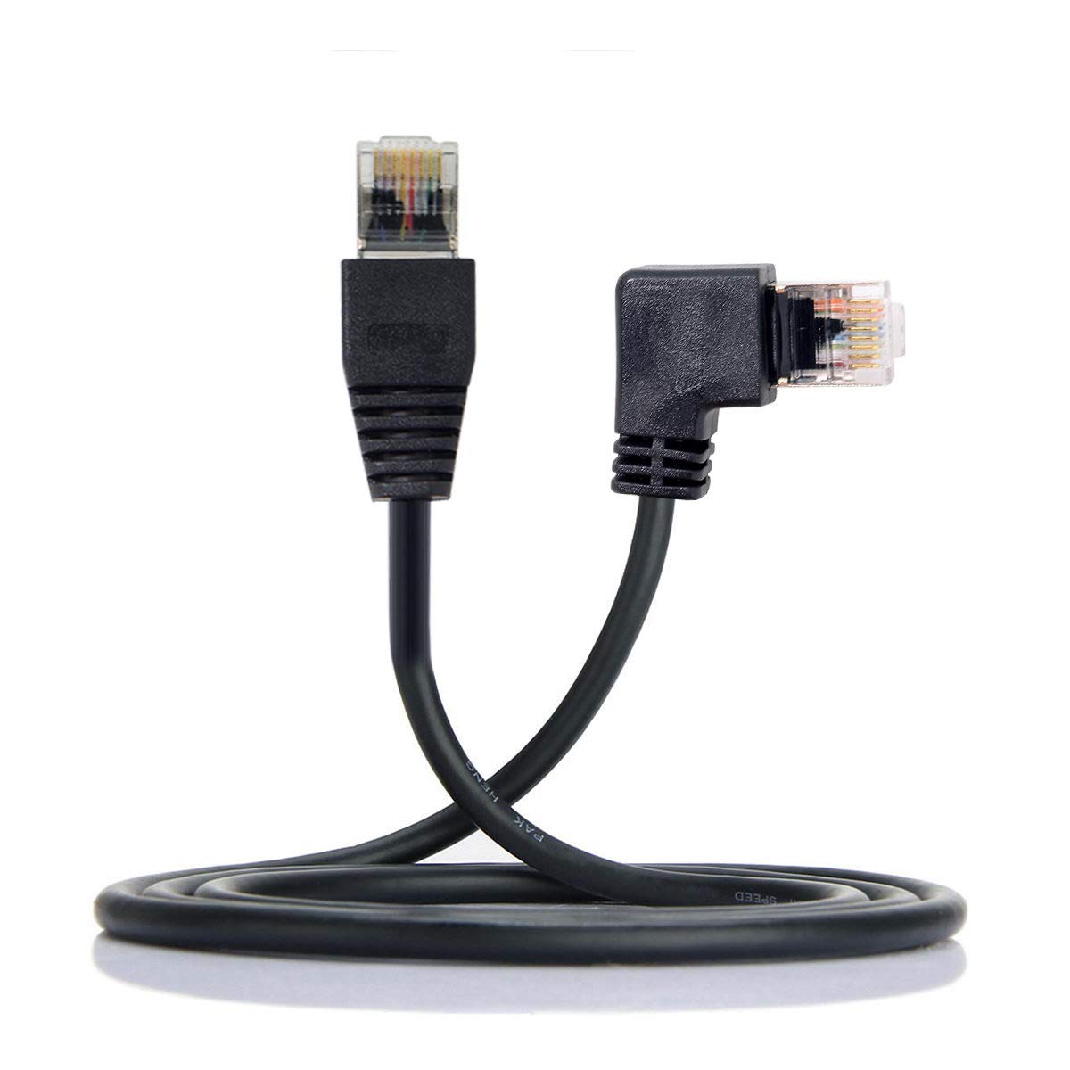 Amazon.com: cablecc Right Angle 8P8C STP Cat6 LAN Ethernet Network ...