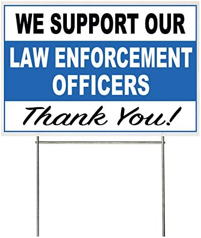 Amazon.com : 4Less Co 18x12 Inch WE Support Our Police Yard Sign with ...