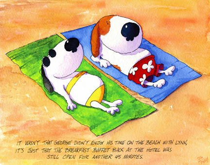Jim Tweedy's Friendly Doggies Open Edition Art Print~Breakfast Buffet ...