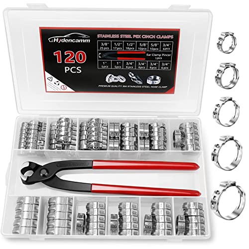 Snapklik.com : 120PCS 5 Sizes PEX Clamps Kit