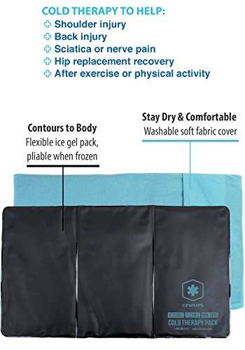 IceWraps 12"x21" Clay Ice Packs for Injuries Reusable | Extra Large ...