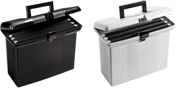 Amazon.com : Pendaflex Portable File Box with File Rails, Hinged Lid ...