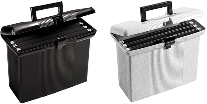 Amazon.com : Pendaflex Portable File Box with File Rails, Hinged Lid ...