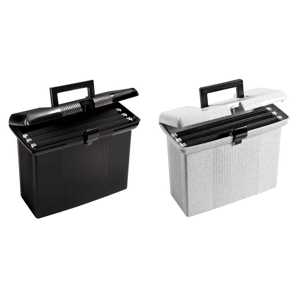 Amazon.com : Pendaflex Portable File Box with File Rails, Hinged Lid ...
