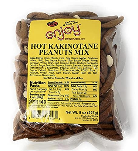 Amazon.com: Enjoy - Hot Kakinotane Peanuts Arare Mix 8 oz : Grocery ...