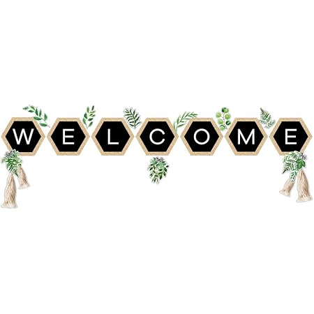 Amazon.com : Schoolgirl Style Simply Boho Welcome Bulletin Board Set ...