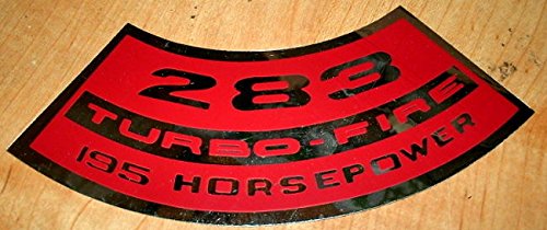 TURBO-FIRE 283/195 HP AIR CLEANER LID Decal CHEVROLET CHEVELLE: GM ...