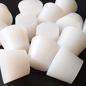 Amazon.com: LGEGE White Tapered Shaped Solid Silicon Rubber Stopper Lab ...