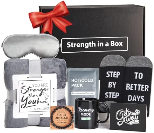 VLOMOT Get Well Soon Gift Basket for Men - Care Package with Plush ...