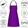 Amazon.com: Jubatus 2 Pack 100% Cotton Aprons with 2 Pockets Cooking ...