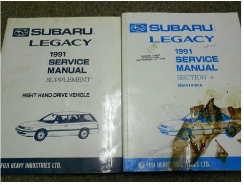 1991 Subaru Legacy Mechanical Service Repair Shop Manual SET FACTORY ...