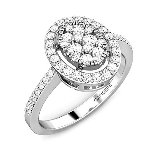 Candere By Kalyan Jewellers 18KT White Gold and Solitaire Ring for ...
