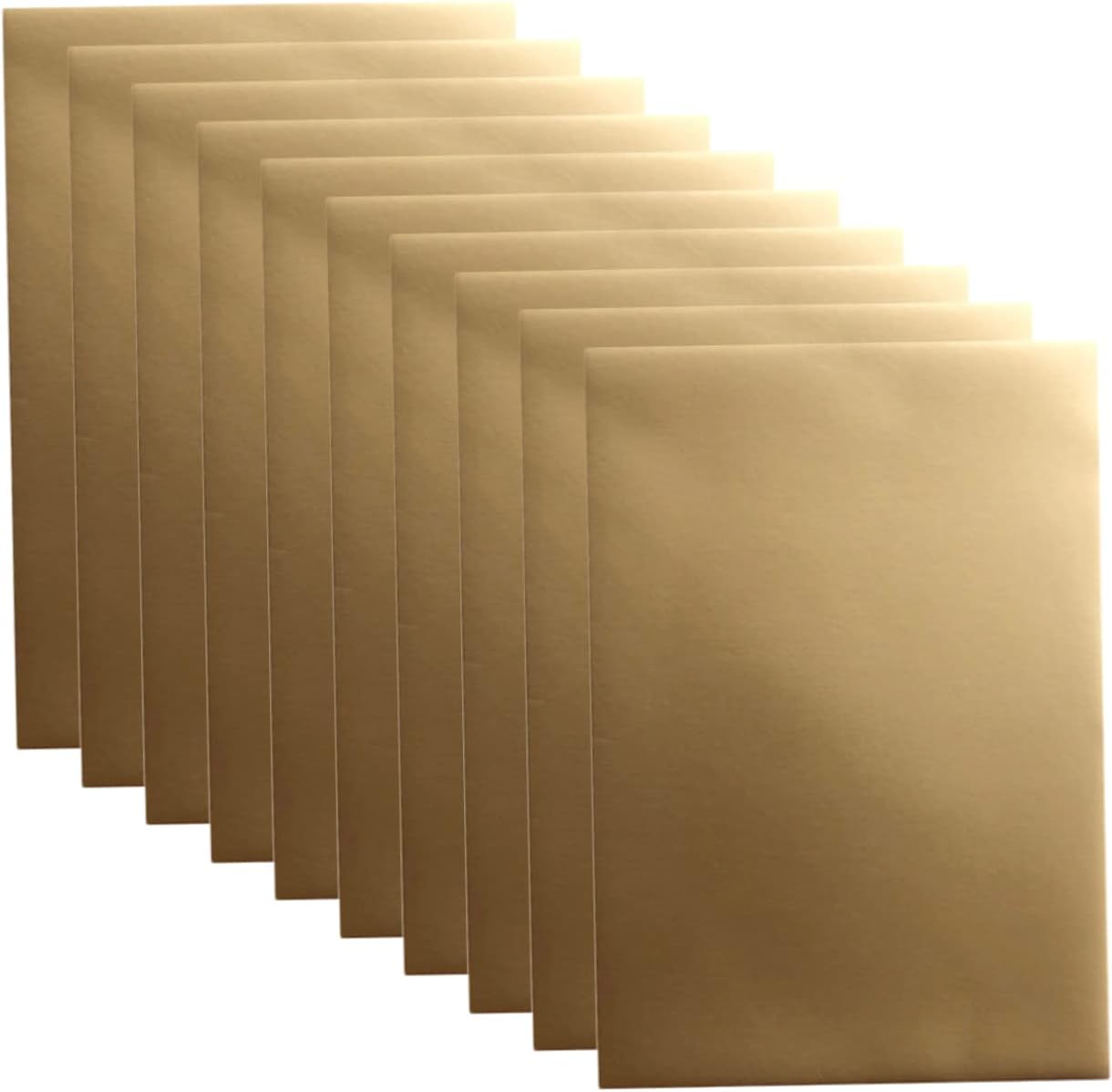 Artibetter 25 Sheets Golden Cardboard Shimmer Cardstock Gold Card A4 ...