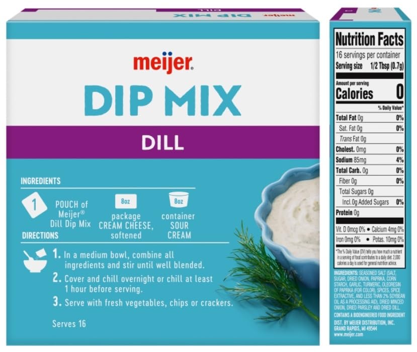 Gourmet Dip Mix - Paquete variado para fiestas, incluye eneldo, rancho ...