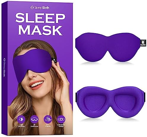 Amazon.com: SleepSloth Sleep Eye Mask, 3D Contoured 100% Blackout Eye ...