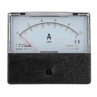 CHHUA Ammeter DH-670 DC0-10A Rectangular Pointer Meter Current Tester ...