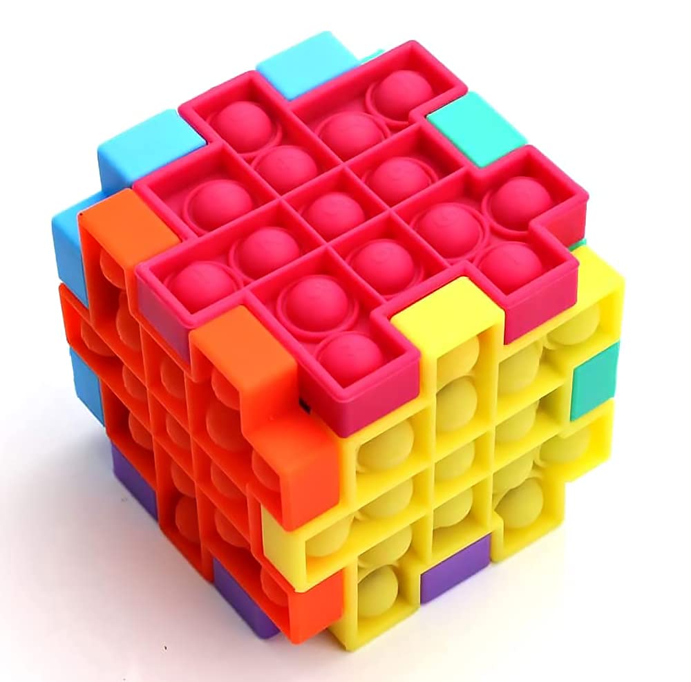 Buy KASTWAVE Magic Cube Push Pop Fidget Toys for Anxiety simple dimple ...