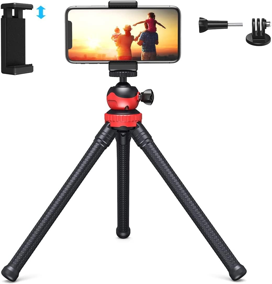 Phone Tripod, Flexible Camera Tripod Tabletop Travel Portable Mini ...