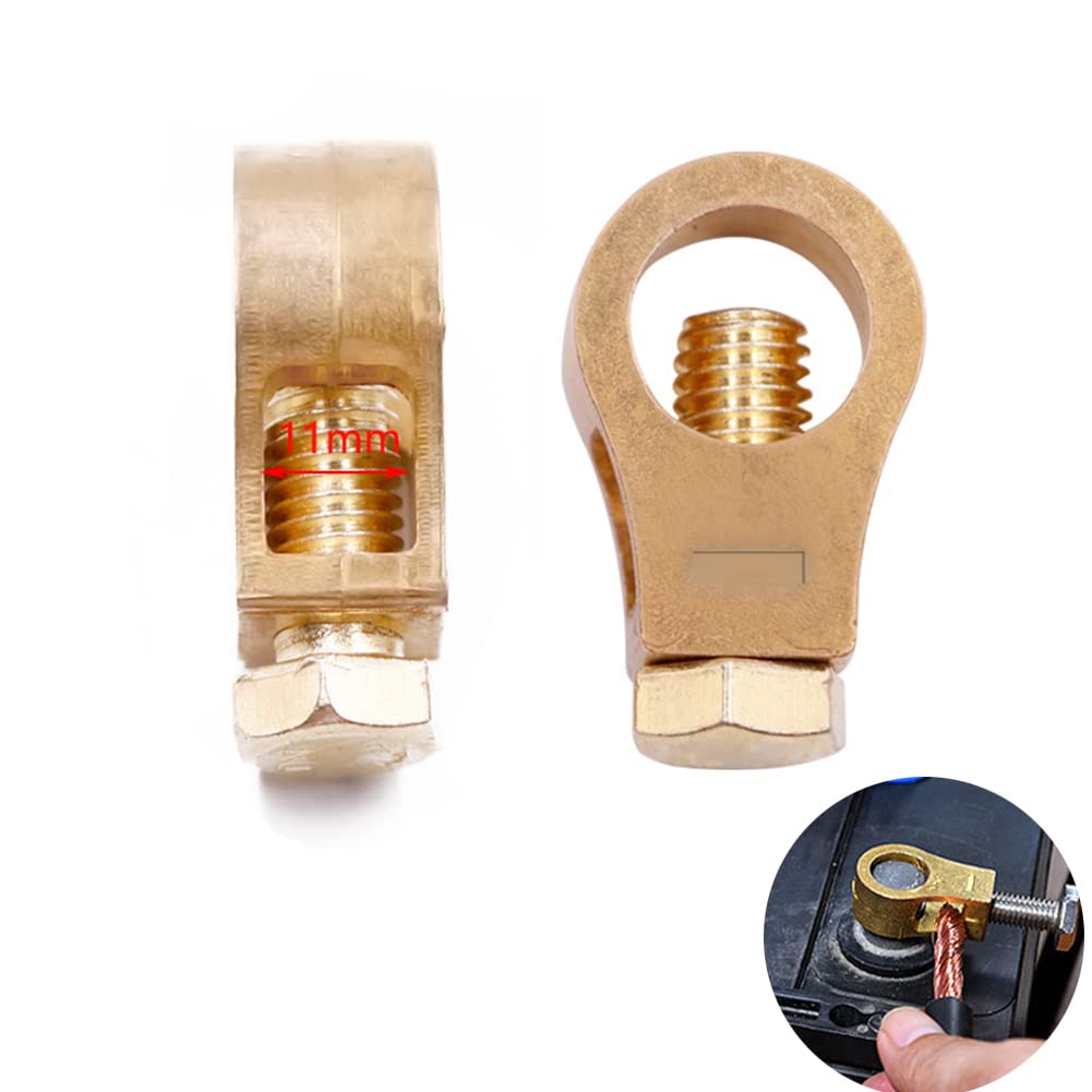 Snapklik.com : Car Battery Terminal Cable Clamp A Pair Pure Copper Car ...