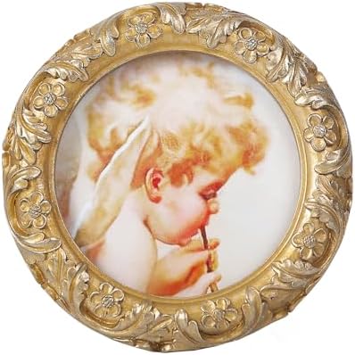 Amazon.com - SIKOO Vintage Round Mini Picture Frames - 3 x 3 Wallet ...
