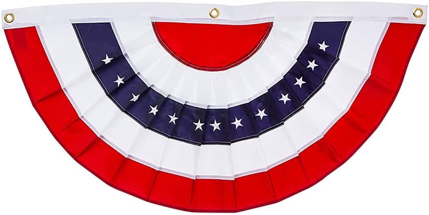 Amazon.com : Evergreen Flag 2 x 4 Feet American Flag Bunting | Pleated ...