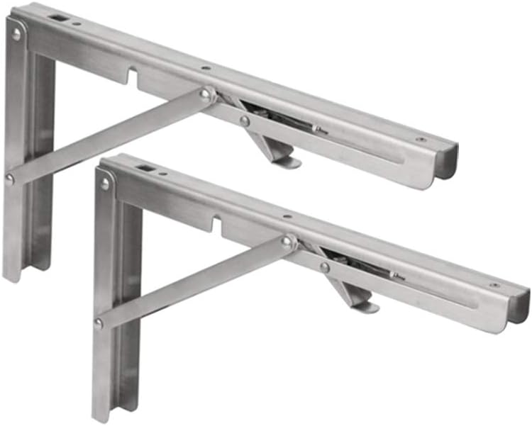 Amazon.com: Folding Shelf Brackets 2 PCS 20 Inches,Heavy Duty Stainless ...