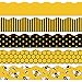 Amazon.com: Whaline 69Ft Bee Bulletin Board Borders Yellow Black ...